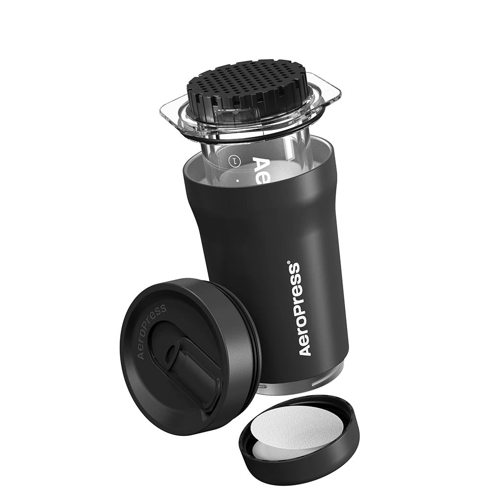 AeroPress | GO Plus Travel Coffee Press | Portable Brewer | Black ...