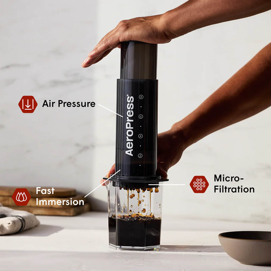 AeroPress | Coffee Press | Large Double Batch Coffee Maker | Black ...