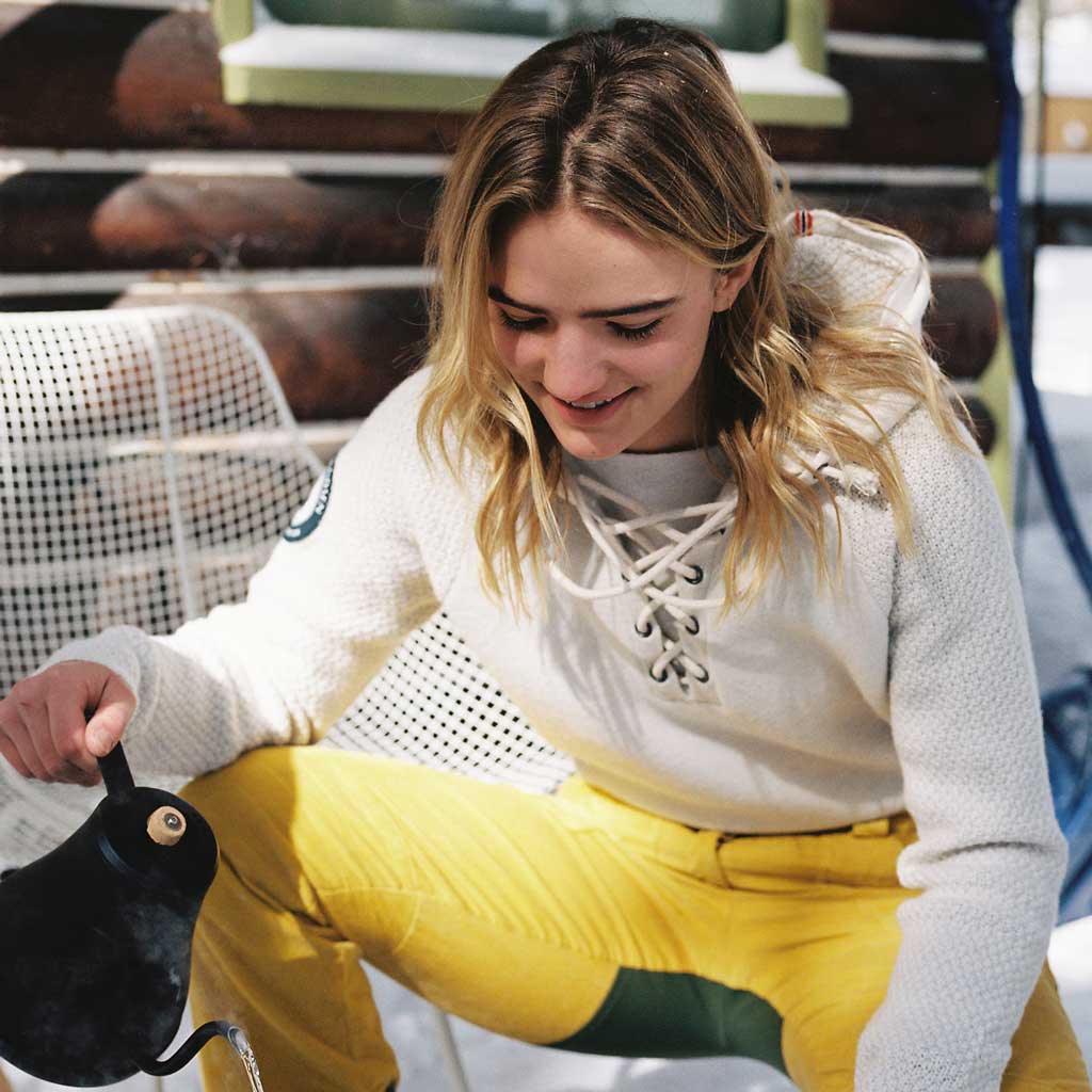 Amundsen | Boiled Hoodie Laced | Women's | Lace Up Hoodie | Oatmeal ...