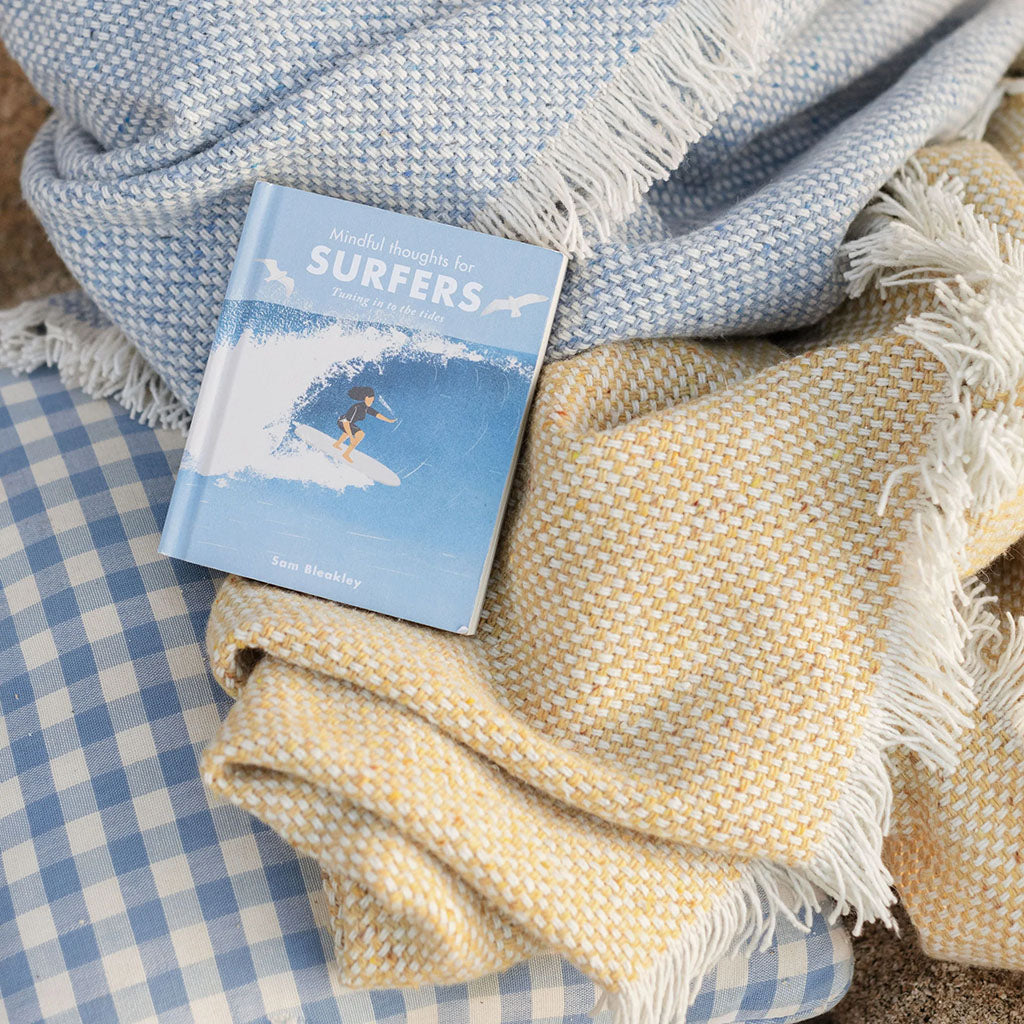 Atlantic Blankets | Recycled Wool Blanket | Coastal Blue | WildBounds UK