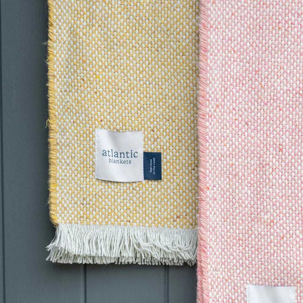 Atlantic Blankets | Recycled Wool Blanket | Yellow | WildBounds UK