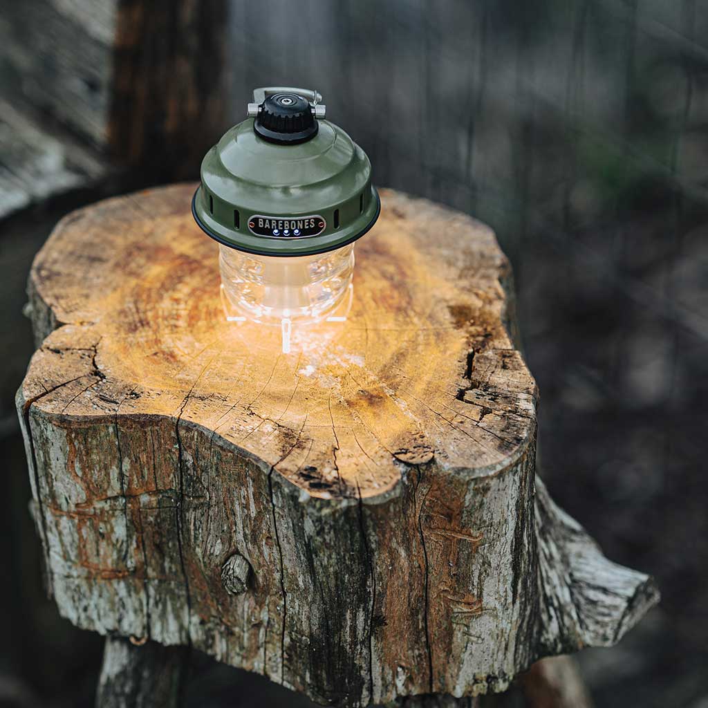 Barebones Living | Beacon Hanging Light | LED Light | Olive Drab ...