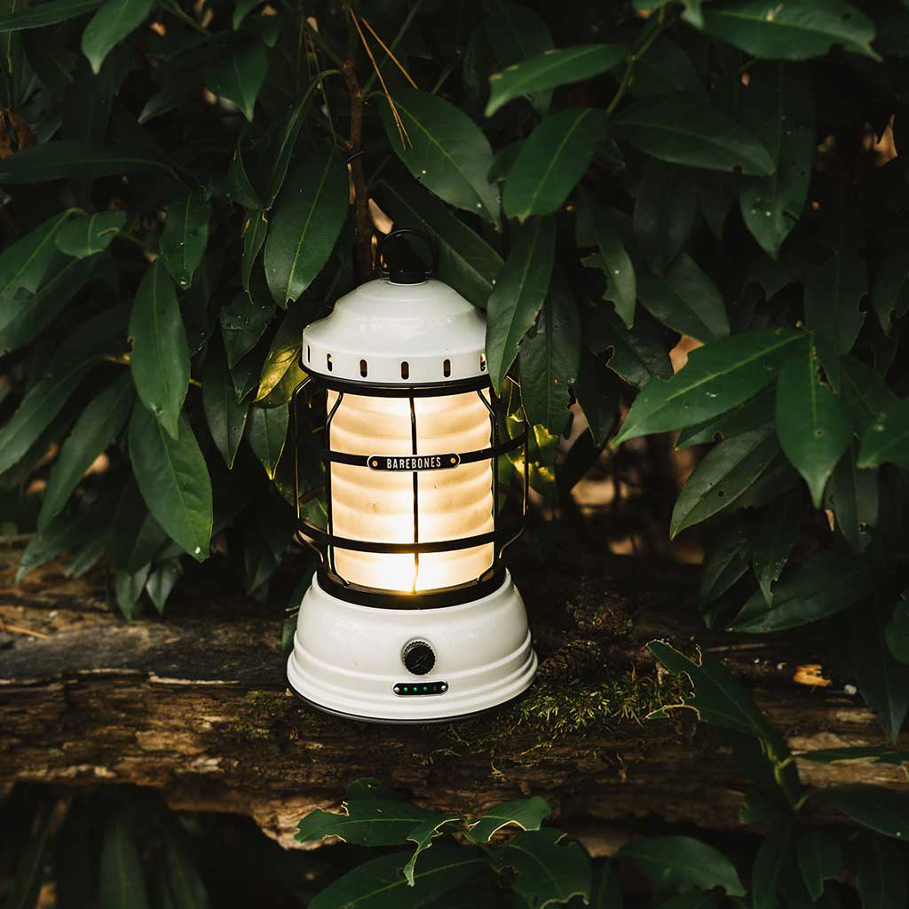 Barebones Living | Forest Lantern | LED Lantern | Vintage White ...