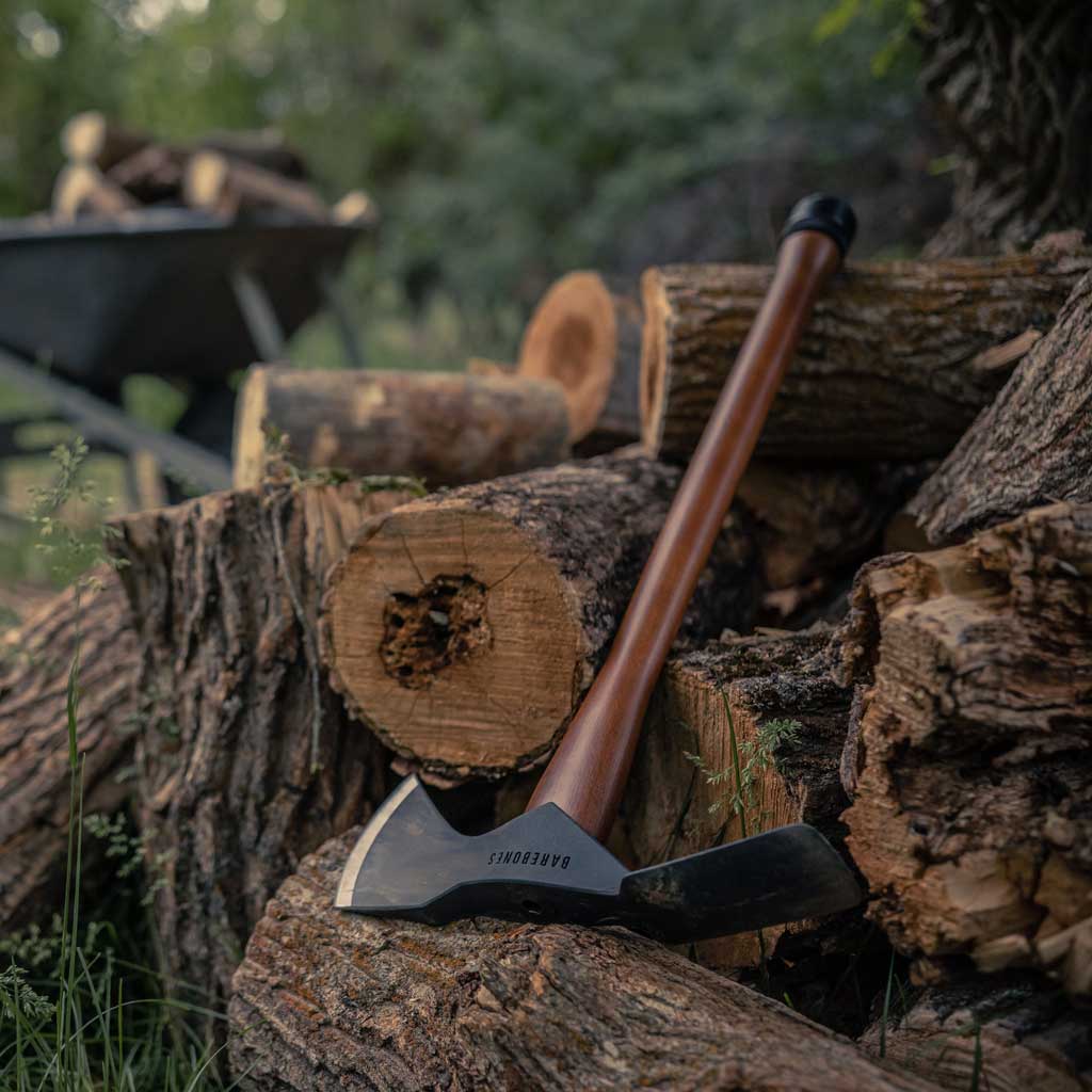 Barebones Living | Pulaski Axe with Canvas Sheath | Camp Axe - WildBounds