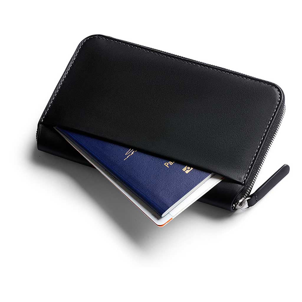 Bellroy | Travel Folio (2nd Edition) | Leather Travel Organiser, Black ...