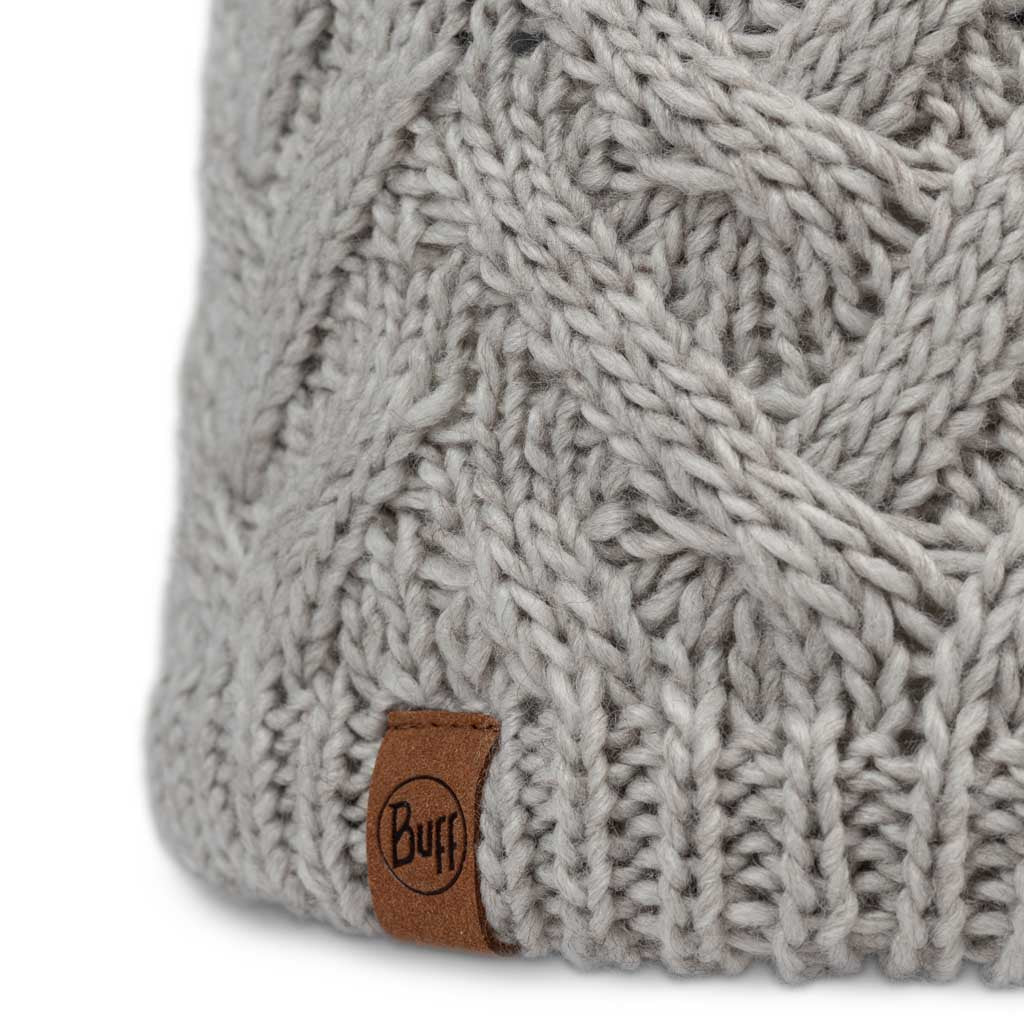 BUFF | Caryn Knitted Beanie & Fleece Band | Cable Knit Beanie | Ecru - WildBounds