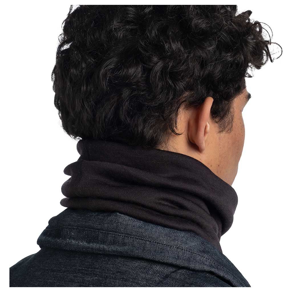 BUFF | Merino Heavyweight | Merino Tube Scarf | Solid Black - WildBounds