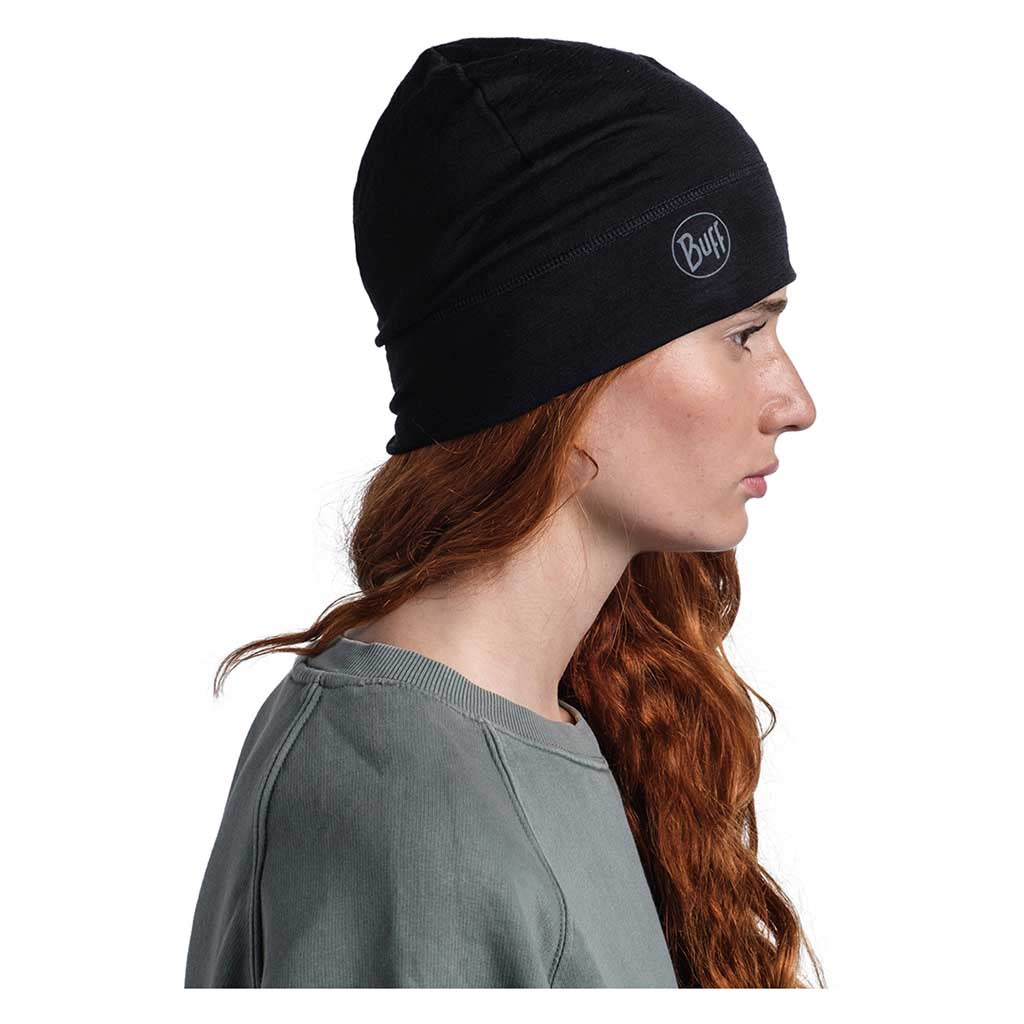 BUFF | Merino Lightweight Beanie | Wool Beanie | Black | WildBounds UK