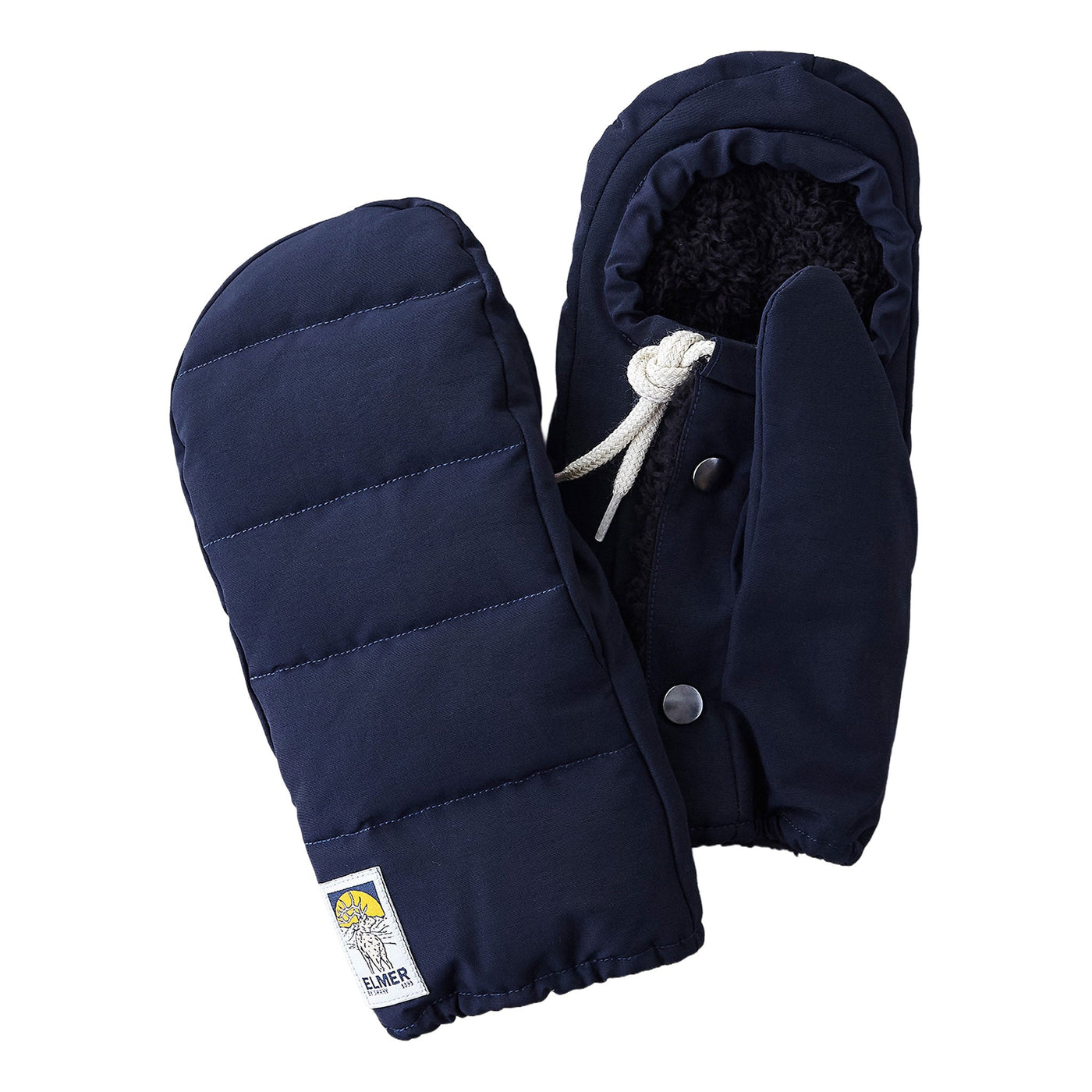 Elmer | Deep Pile Mittens | Wool Mitts | Beige/Wine | WildBounds