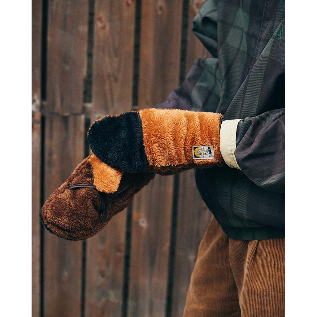 Elmer | Cuddly Cub Mittens | Fleece Mitts | Brick | WildBounds