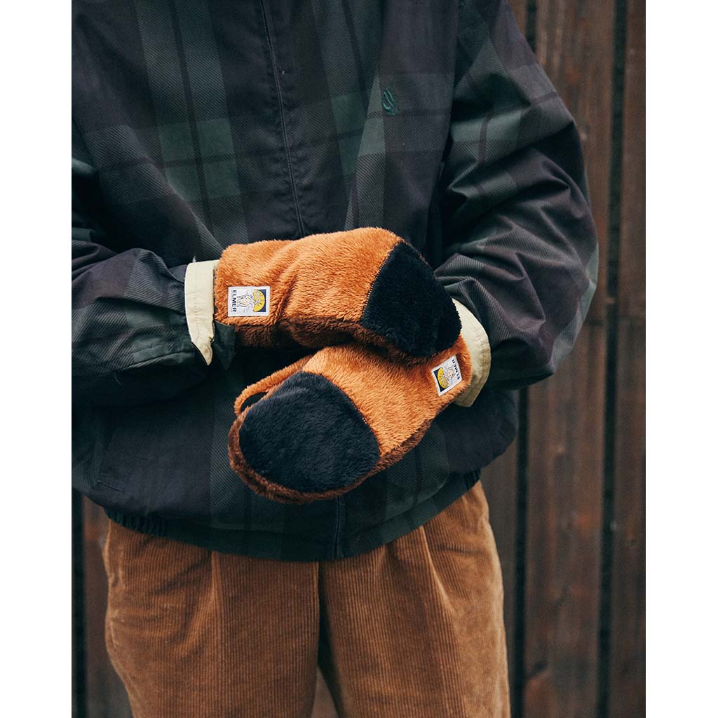 Elmer | Cuddly Cub Mittens | Fleece Mitts | Brick | WildBounds