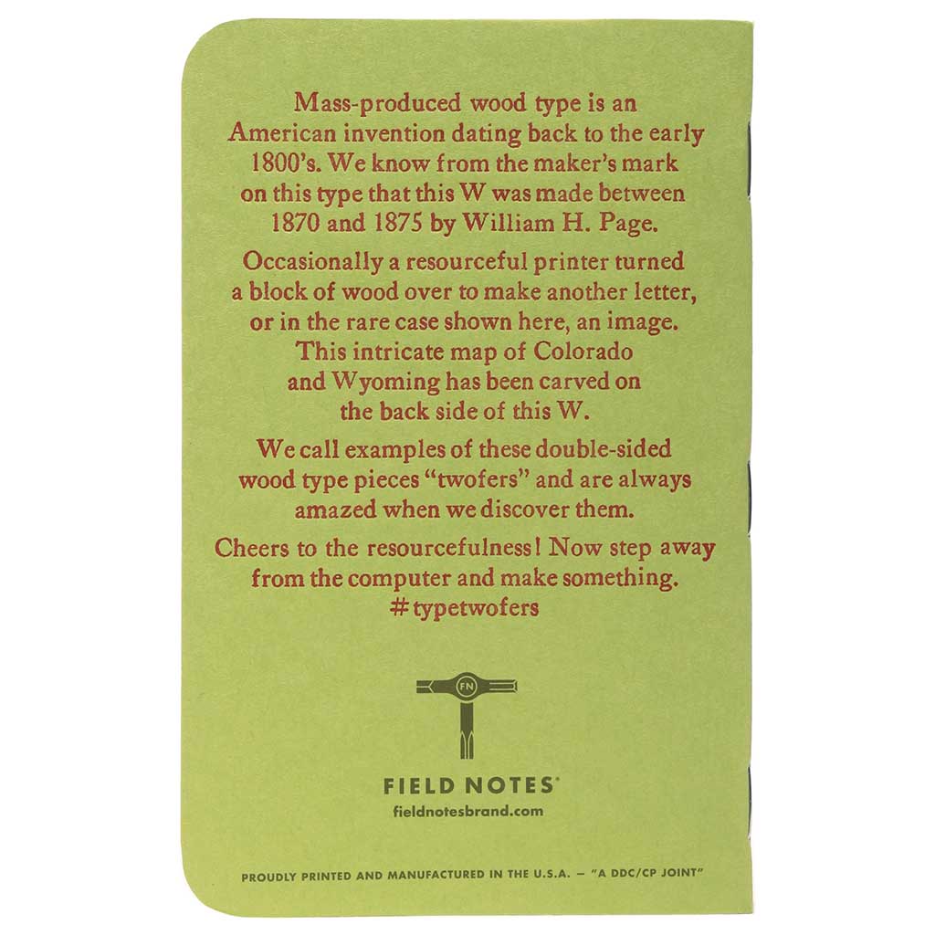 Field Notes | United States of Letterpress Graph Paper | Series A ...