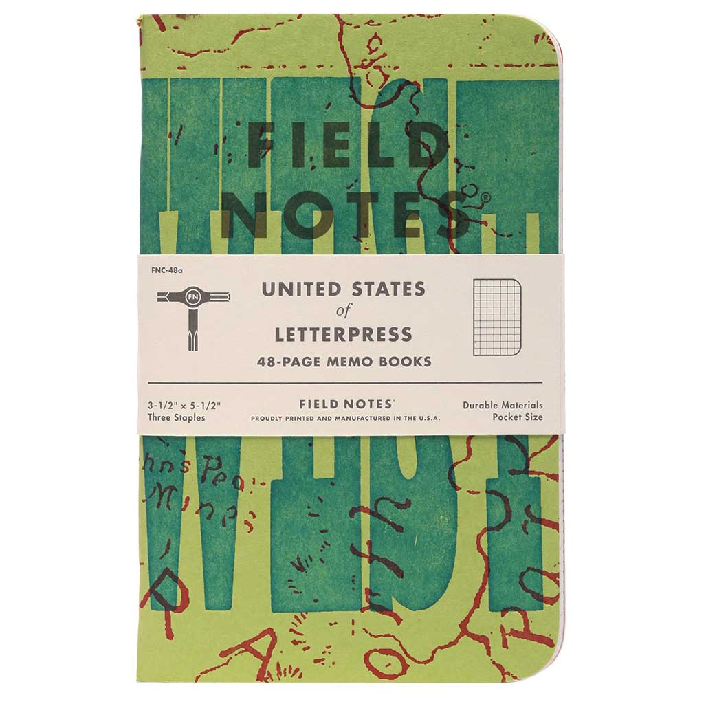 Field Notes | United States of Letterpress Graph Paper | Series A ...