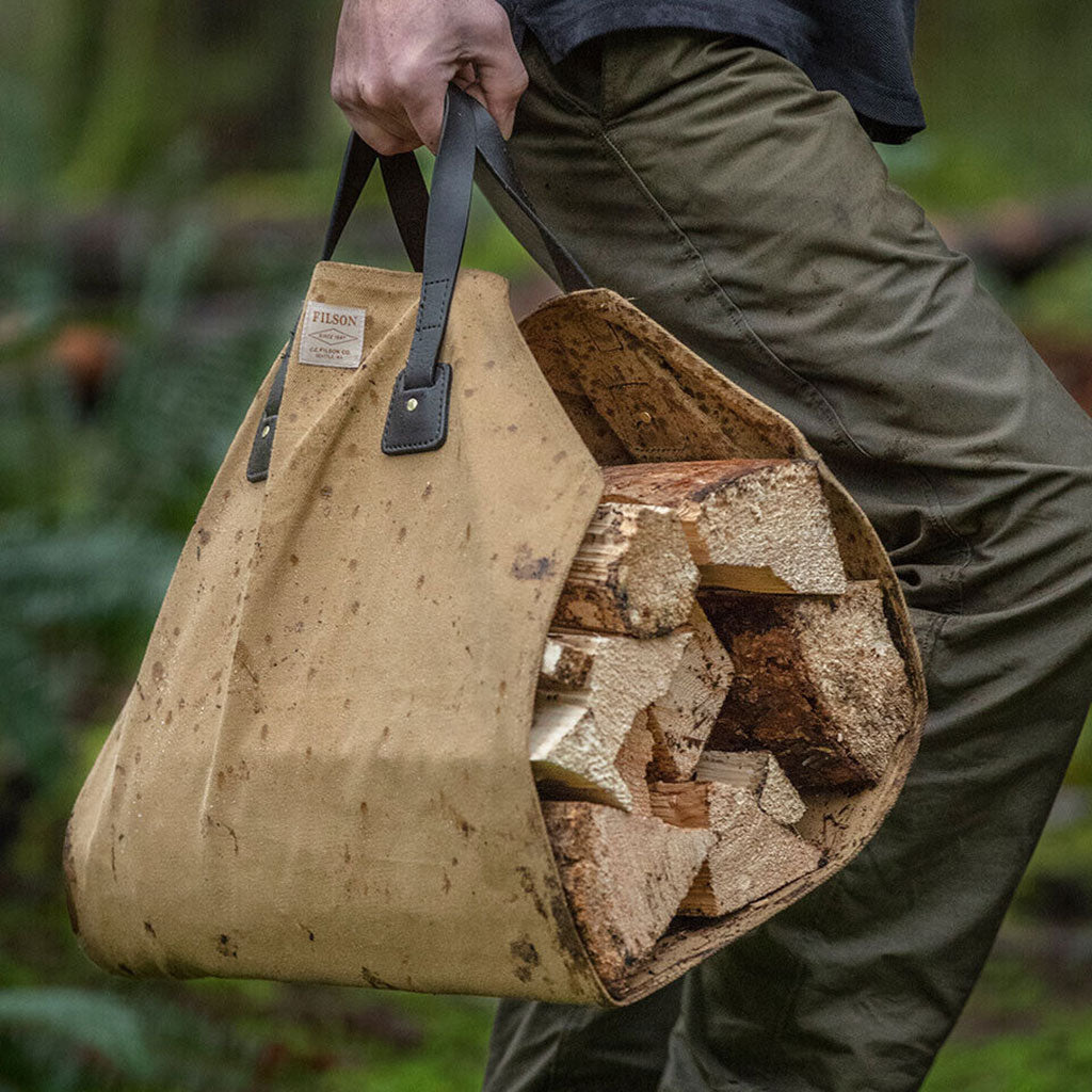Filson | Log Carrier | Woodburner Accessory | Otter Green | WildBounds