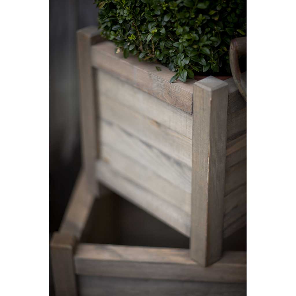 Garden Trading | Square Wooden Planter | Wood Plant Pot | WildBounds
