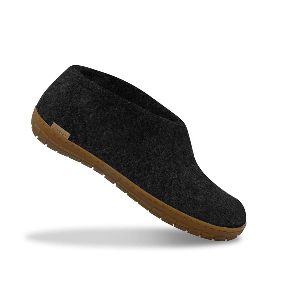 Glerups | Shoe with Natural Rubber Sole | Slipper Shoes | Charcoal ...