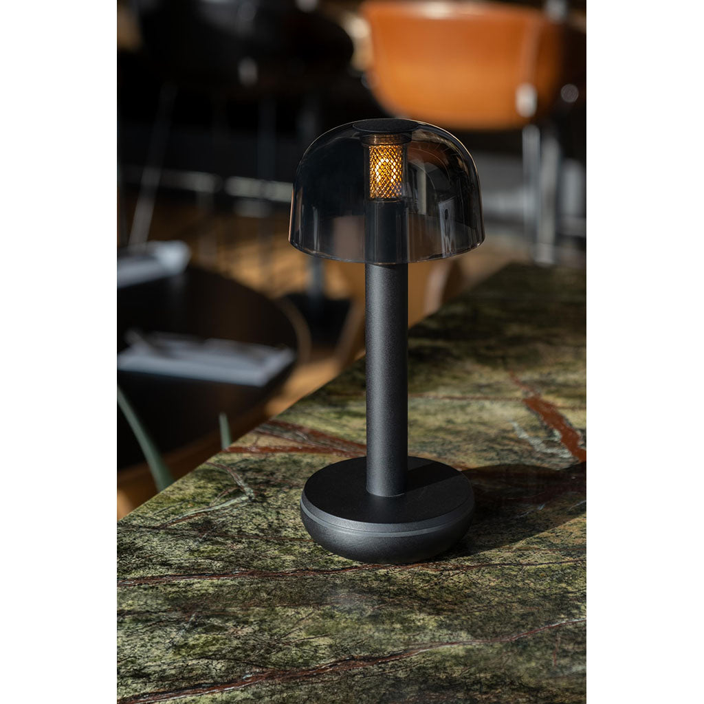 Humble Lights | Two Table Light | Black PC Smoked, Cordless Table Lamp ...