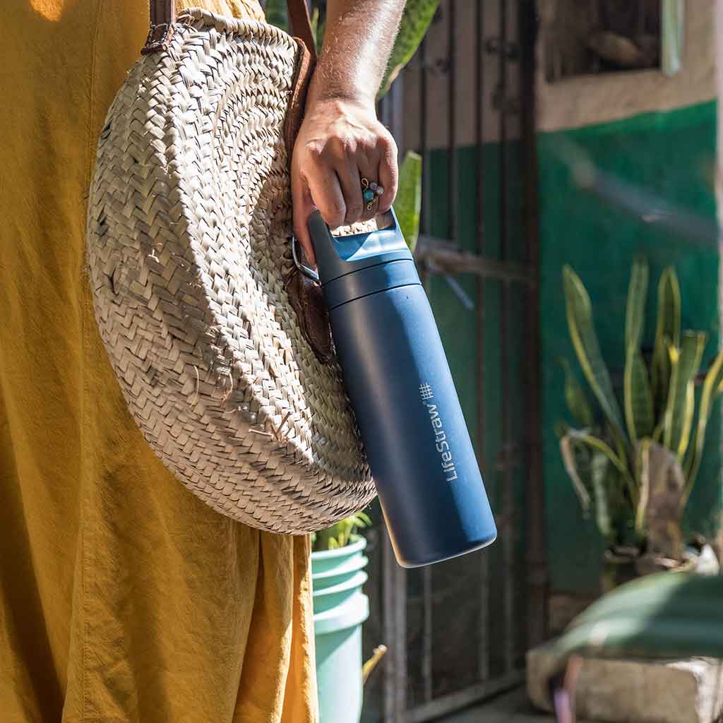 LifeStraw | Lifestraw Go 500 ml | Stainless Steel | Aegean Sea - WildBounds