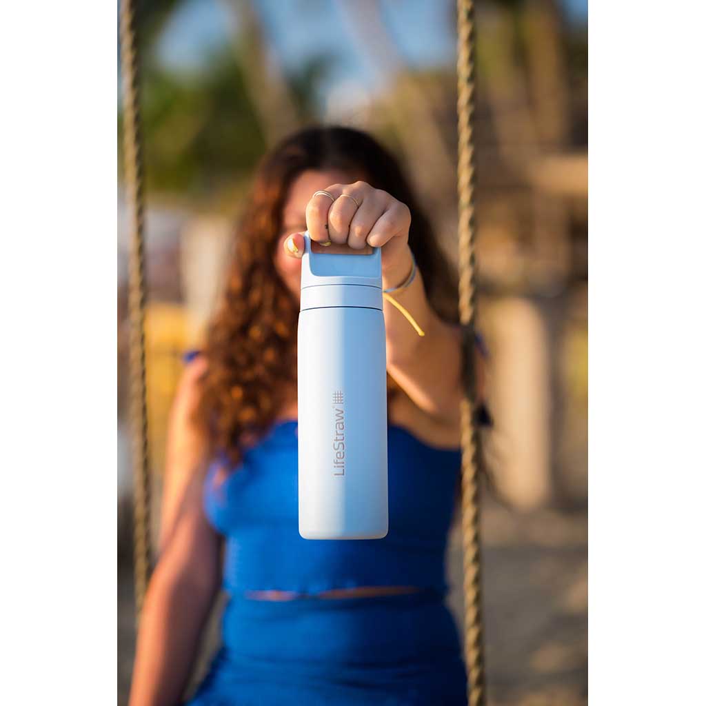 LifeStraw | Lifestraw Go 500 ml | Stainless Steel | Aegean Sea - WildBounds