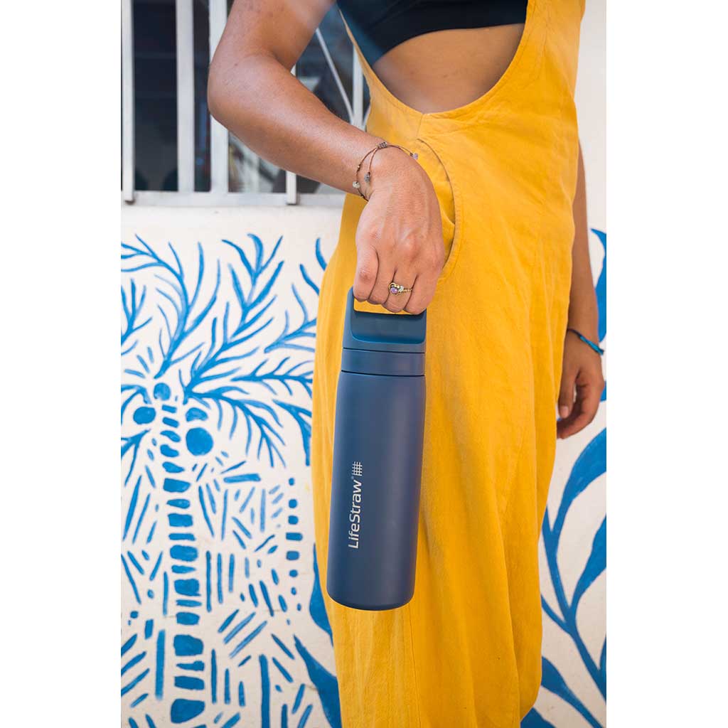 LifeStraw | Lifestraw Go 500 ml | Stainless Steel | Aegean Sea - WildBounds
