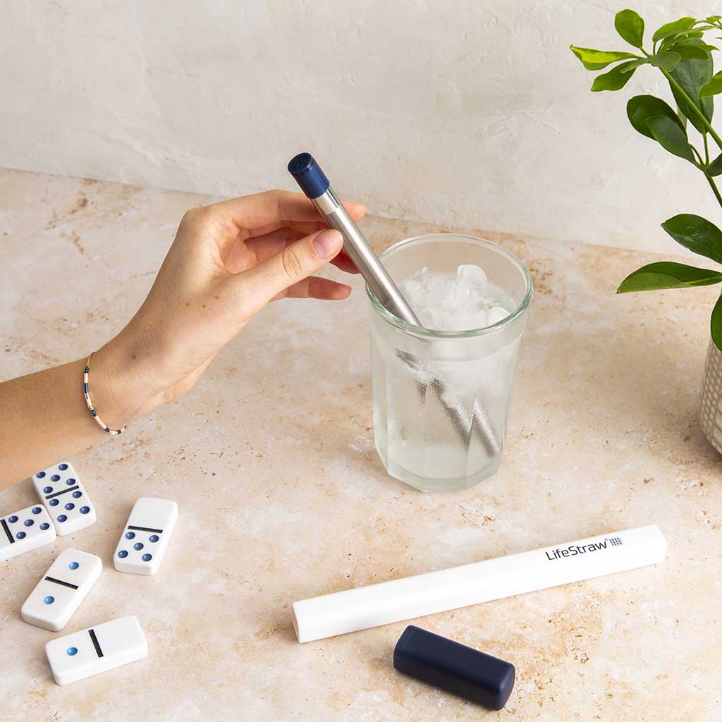LifeStraw | SIP | Water Filter Straw with Carry Case | Stormy Blue ...