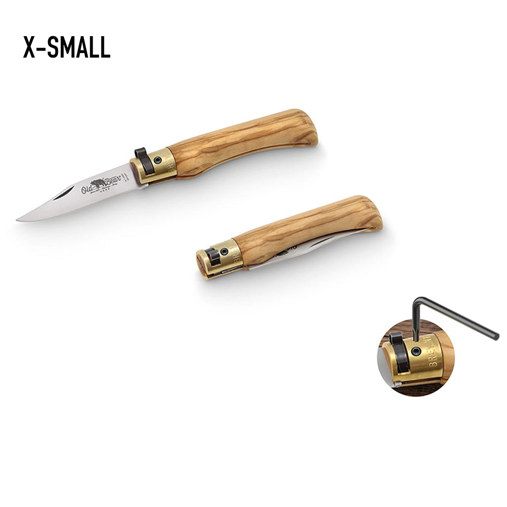 Old Bear | Italian Olive Folding Knife | Stainless Steel | Wood Knife ...