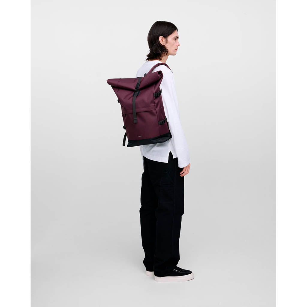 Sandqvist | Icon Rolltop Backpack | Smart City Daypack | Cabernet ...