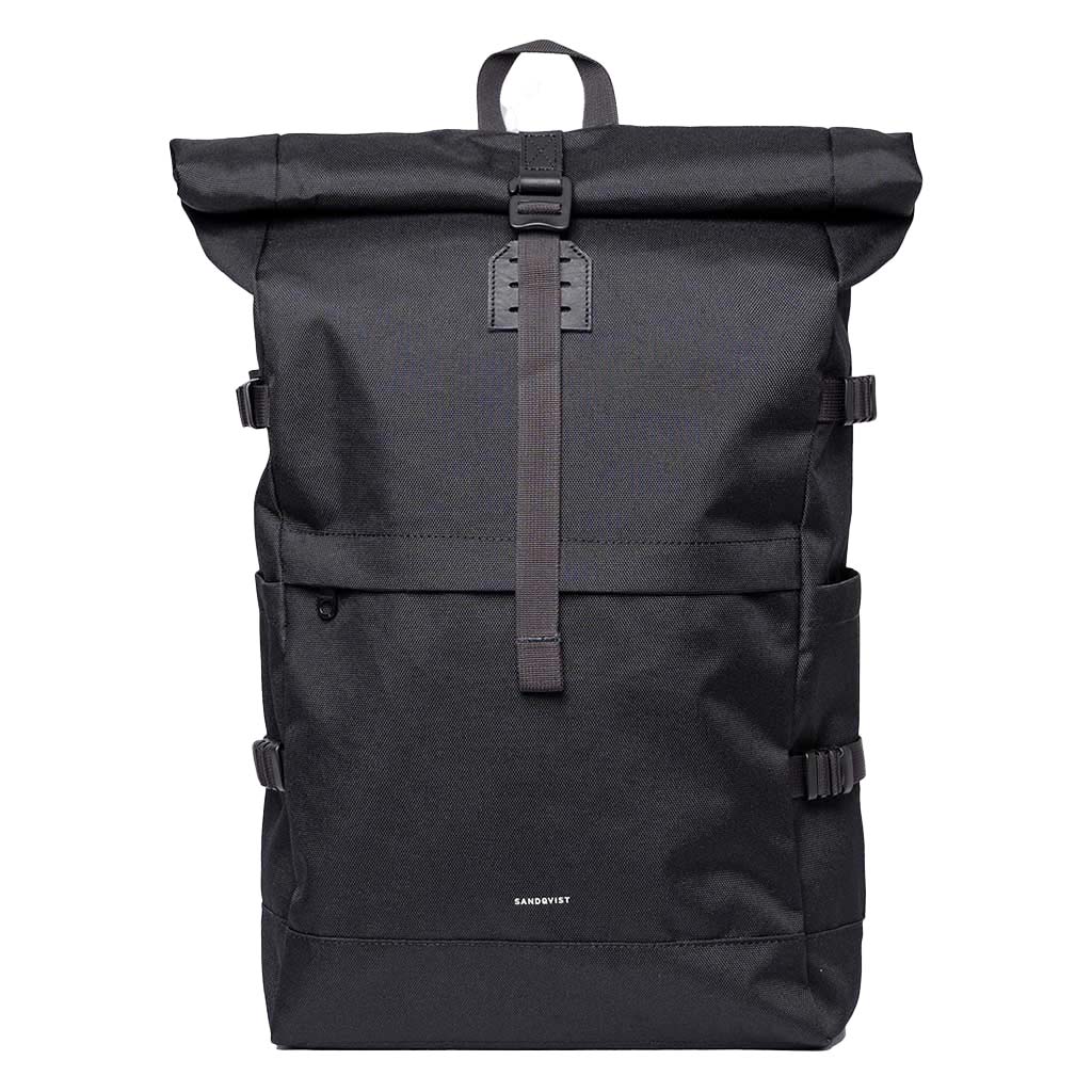 Sandqvist | Icon Rolltop Backpack | Smart City Daypack | Black - WildBounds