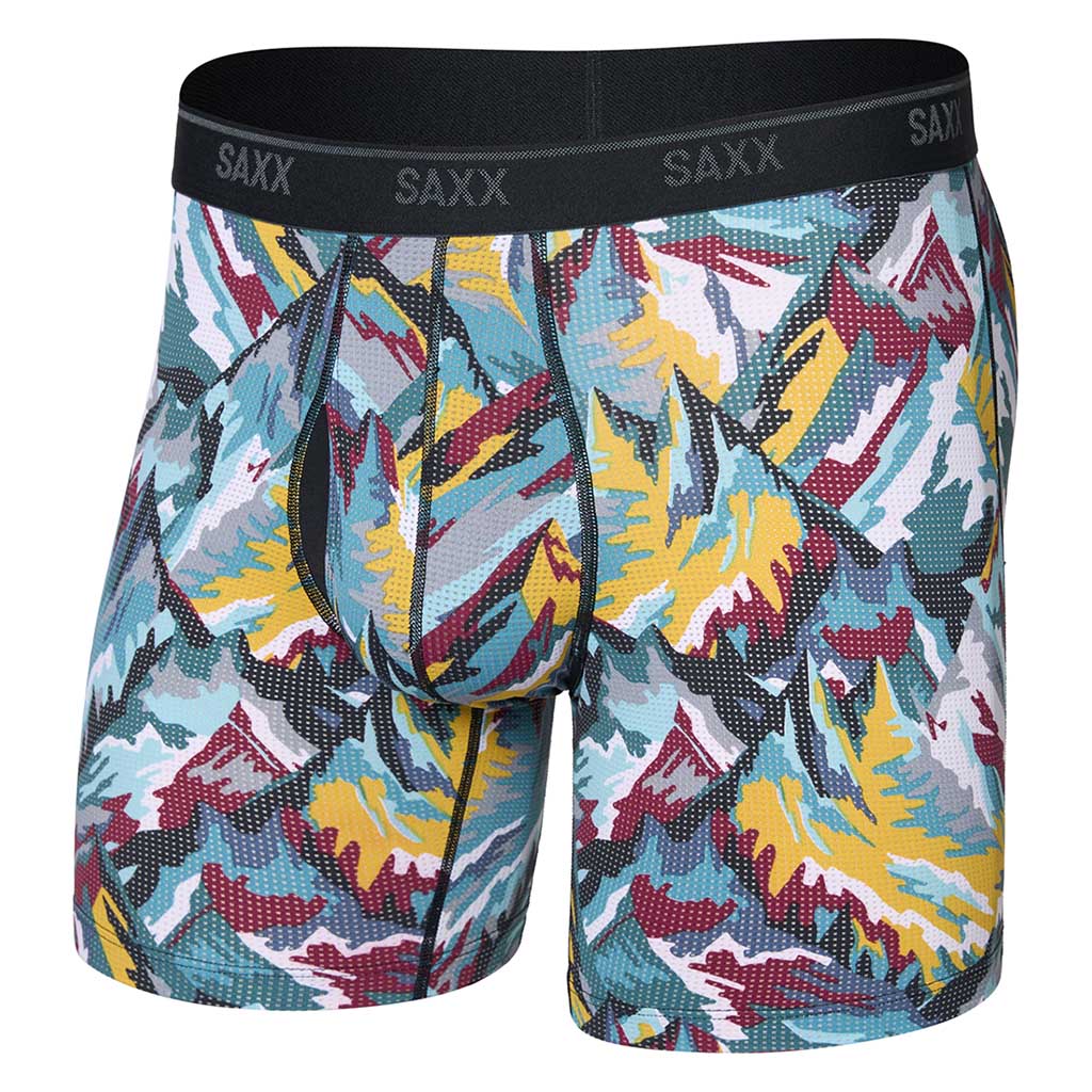 SAXX Underwear | Quest Boxer Brief Fly | Mosaic Trout/Maritime - WildBounds