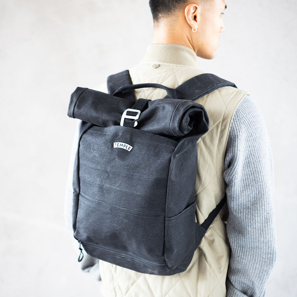 Temple Cycles | Pannier Backpack | Hybrid Backpack | Charcoal - WildBounds