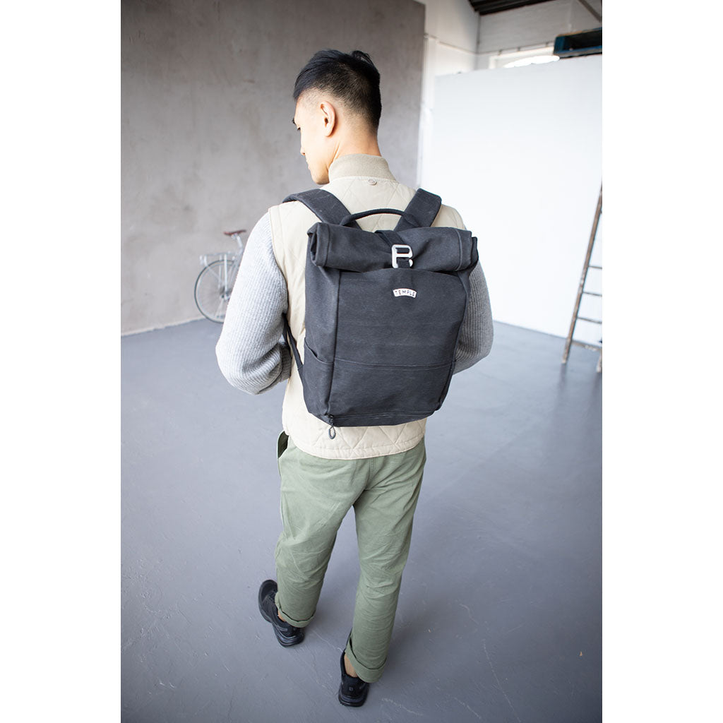 Temple Cycles | Pannier Backpack | Hybrid Backpack | Charcoal - WildBounds