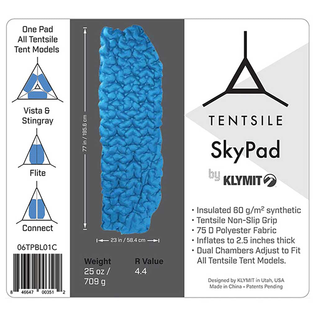 Tentsile | Sky-Pad Inflatable Air Mattress | Sleeping Mat | Blue ...