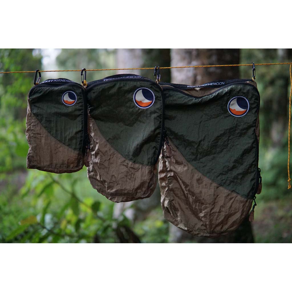 Ticket To The Moon | Travel Cube | Travel organiser | Brown/Army Green ...