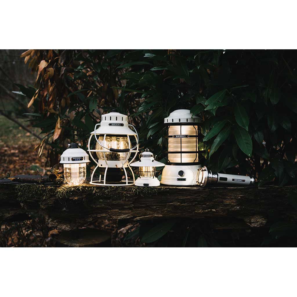 Barebones Living | Forest Lantern | LED Lantern | Vintage White ...