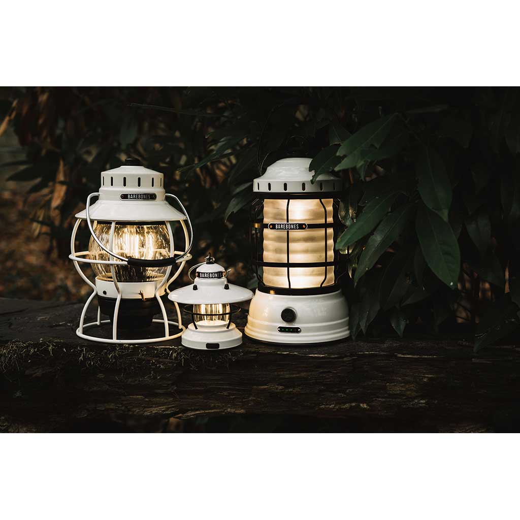 Barebones Living | Forest Lantern | LED Lantern | Vintage White - WildBounds