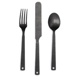Barebones Living | Matte Flatware | Enamel Cutlery 2 Pack | Slate Grey - WildBounds
