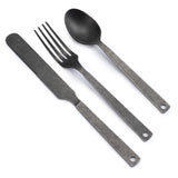 Barebones Living | Matte Flatware | Enamel Cutlery 2 Pack | Slate Grey - WildBounds