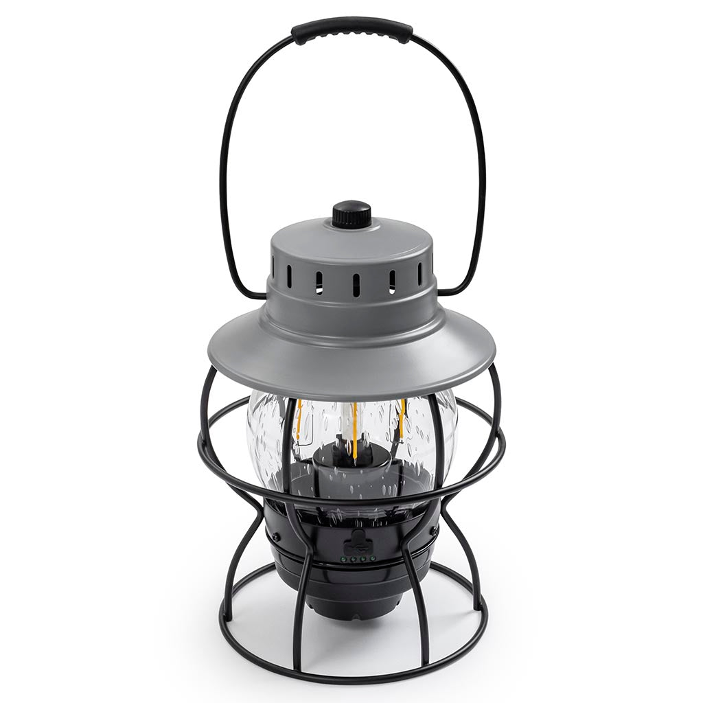 Barebones Living | Railroad Lantern | LED Lantern | Slate Grey - WildBounds