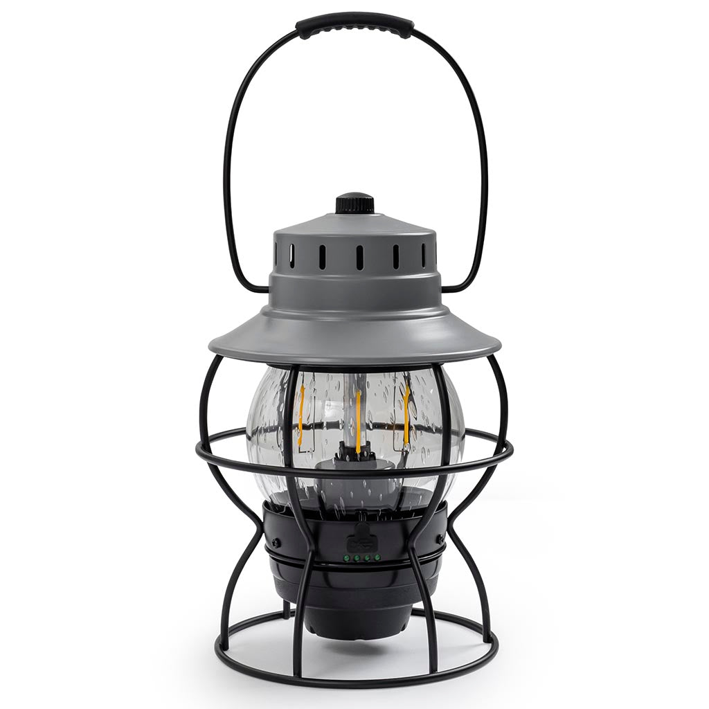 Barebones Living | Railroad Lantern | LED Lantern | Slate Grey - WildBounds