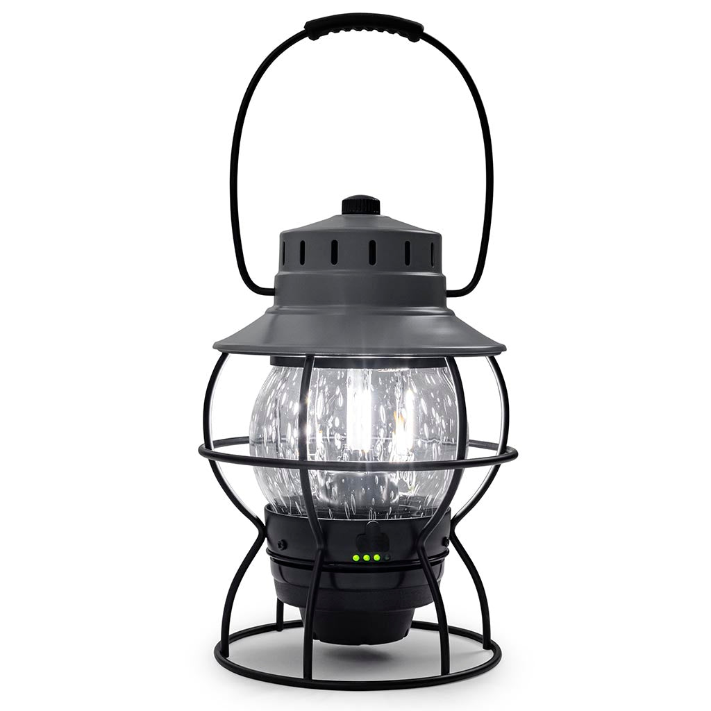 Barebones Living | Railroad Lantern | LED Lantern | Slate Grey - WildBounds