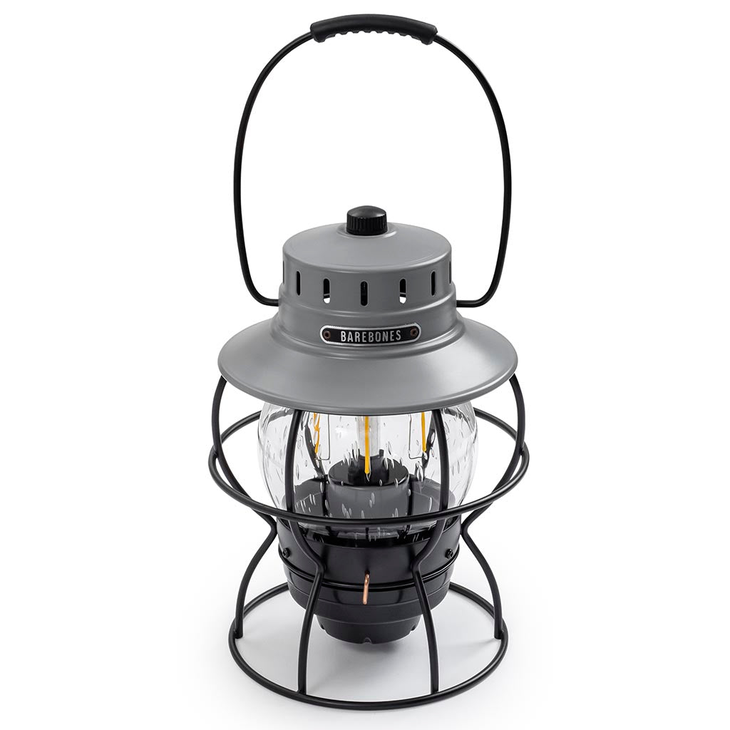 Barebones Living | Railroad Lantern | LED Lantern | Slate Grey - WildBounds