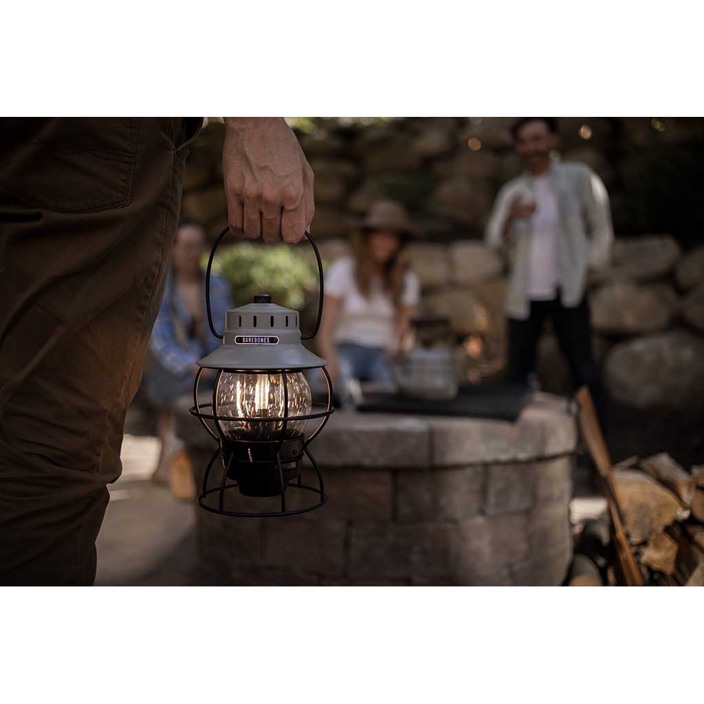 Barebones Living | Railroad Lantern | LED Lantern | Slate Grey - WildBounds