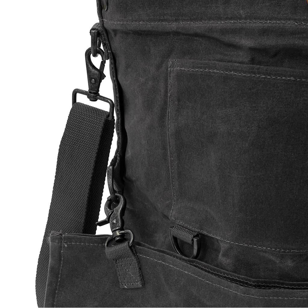 Barebones Living | Waxed Canvas Gathering Bag | Canvas Bag, Slate Grey ...