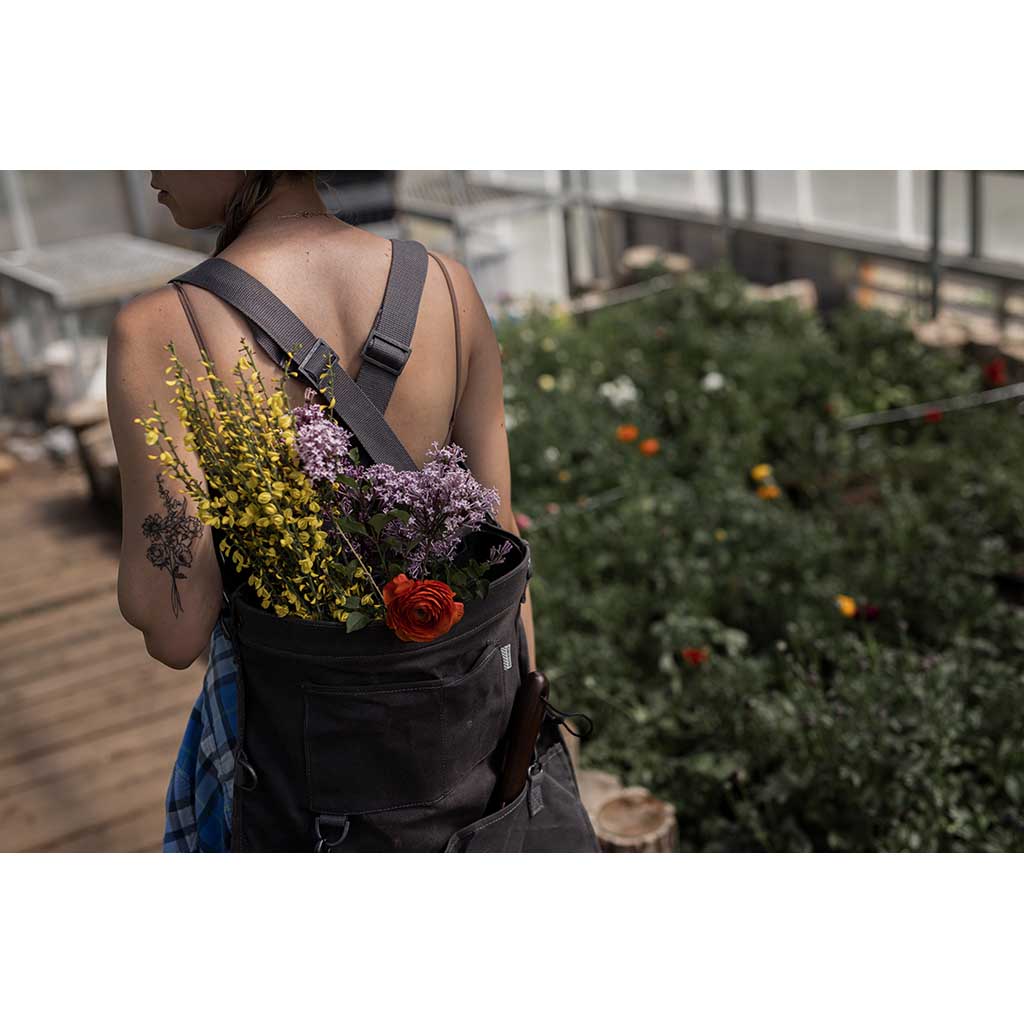 Barebones Living | Waxed Canvas Gathering Bag | Canvas Bag, Slate Grey ...