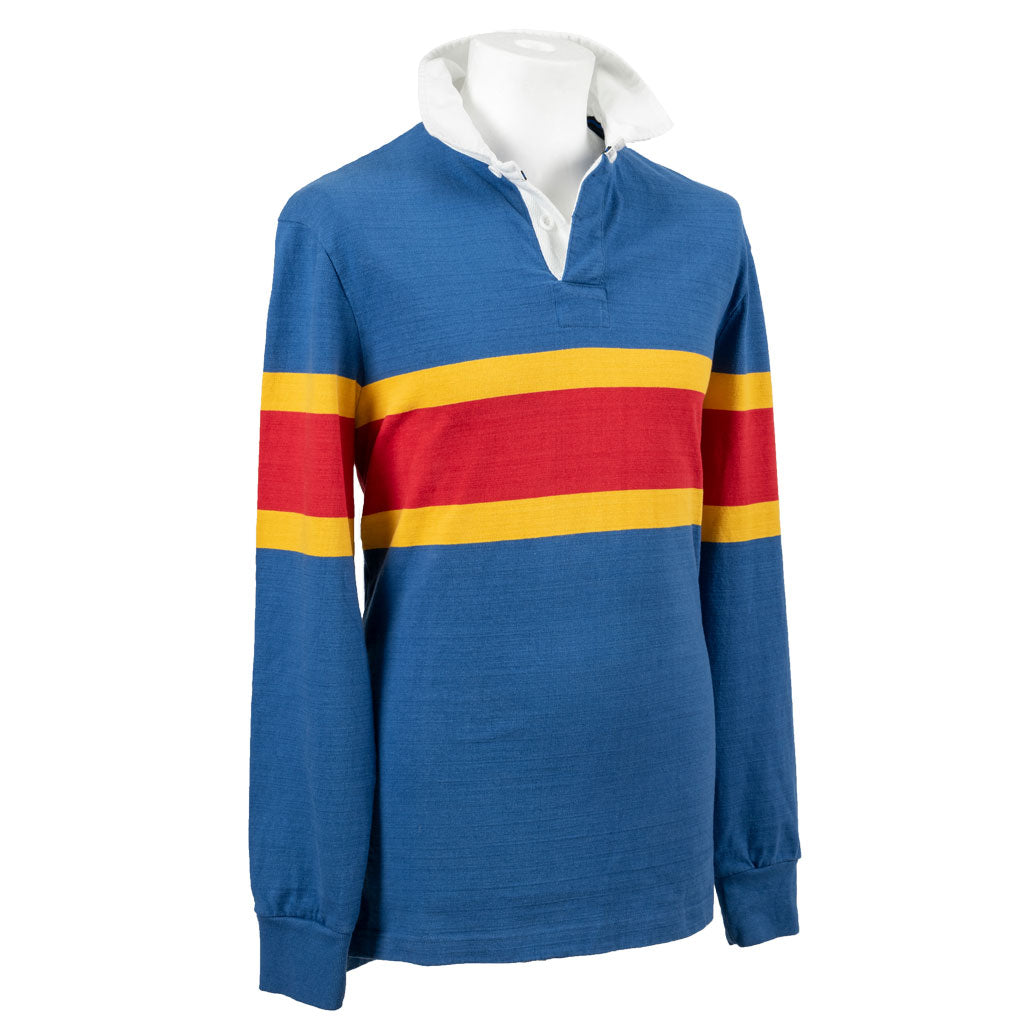 Black & Blue 1871 | Heritage Striped Rugby Shirt | Blue | WildBounds