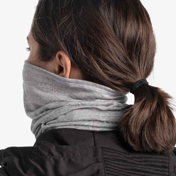 BUFF | Merino Lightweight | Wool Neck Scarf | Solid Light Grey - WildBounds