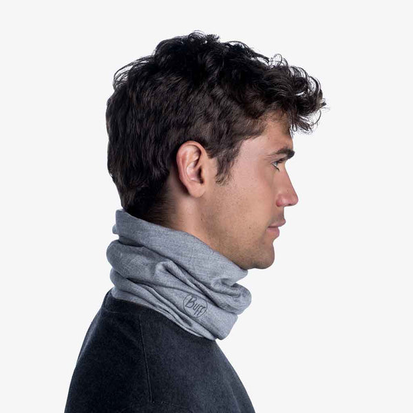 BUFF | Merino Lightweight | Wool Neck Scarf | Solid Light Grey - WildBounds
