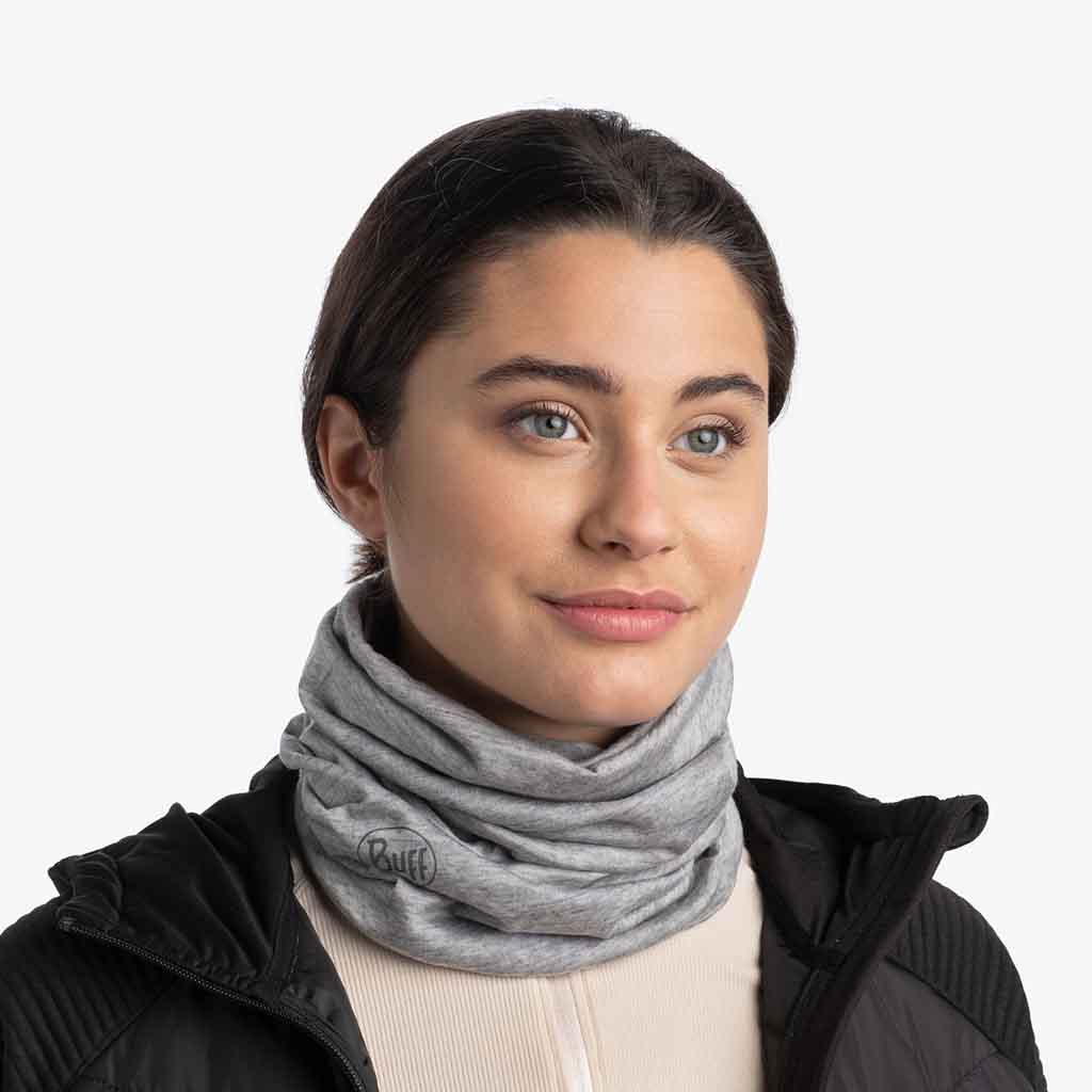 BUFF | Merino Lightweight | Wool Neck Scarf | Solid Light Grey - WildBounds
