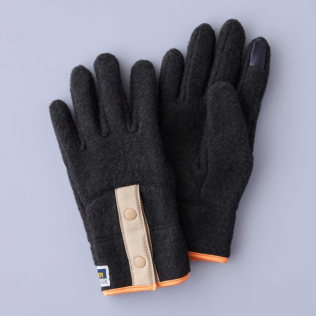 Elmer | Recycled Wool Fleece Gloves | Wool Gloves | Khaki | WildBounds