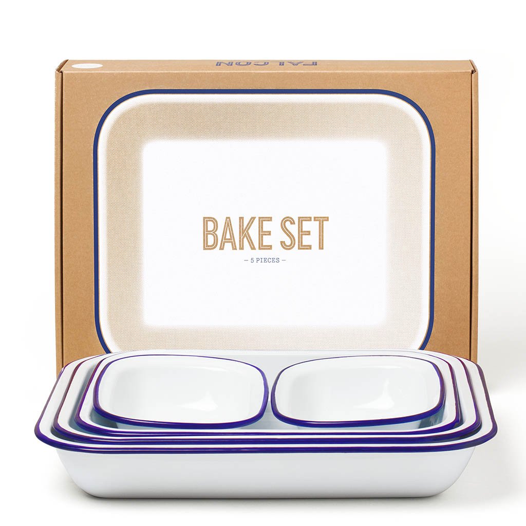 Falcon Enamelware | Bake Set | Enamel Baking Dishes | Pillarbox Red ...